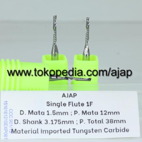 Jual SINGLE FLUTE CUTTER 1F 1.5mm router bit akrilik kayu acrylic wood ...