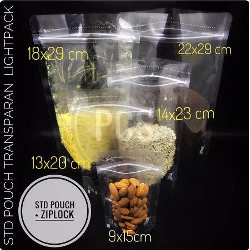 Jual Kemasan Standing Pouch MINI Packing Transparan 9x15cm+ Zip K-pack ...