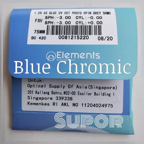 Jual Lensa Essilor Elements Blue chromic Photochromic anti radiasi Ray ...