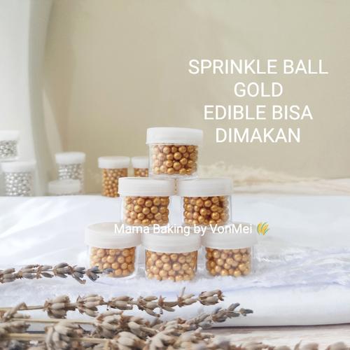 Jual Sprinkle Ball Gold Pearl Bola Emas Trimit Topping Hias Kue -+ 10 ...