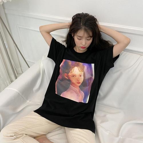 Jual Tshirt IU Eight Lee Ji Eun Premium - Putih, L - Kota Medan - Metro ...