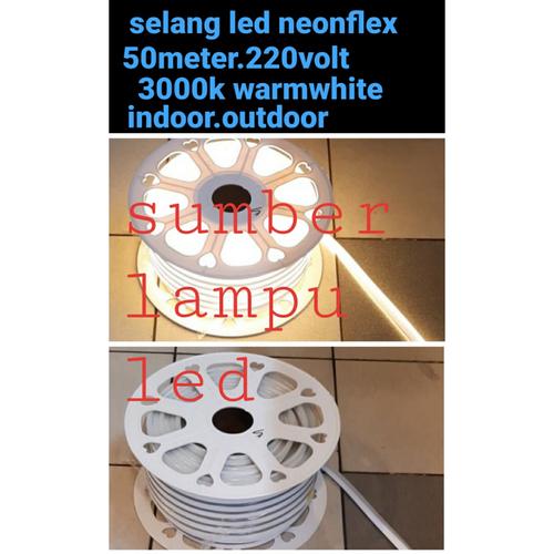 Jual selang strip light neonflex 220volt 50meter 3000k warmwhite neon ...