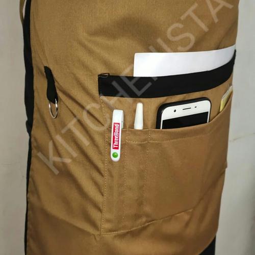 Jual apron setengah / half apron / celemek setengah cotton drill grade ...