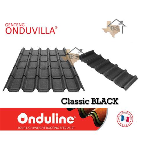 Jual GENTENG ONDUVILLA CLASSIC BLACK /ATAP SIRAP BITUMEN 1060MM X 400MM ...