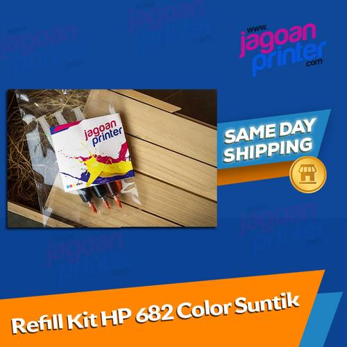Jual Refill Isi Ulang Tinta Ink Printer HP 682 Color Warna Tinta Suntik ...