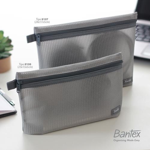 Jual Bantex Grey Zipper Storage Pouch Handbag Pencil Case #8107 05 ...