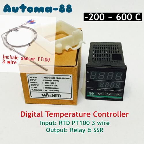 Jual Paket RKC REX-C100 RTD PT100 -50~600C PT-100 Temperature ...