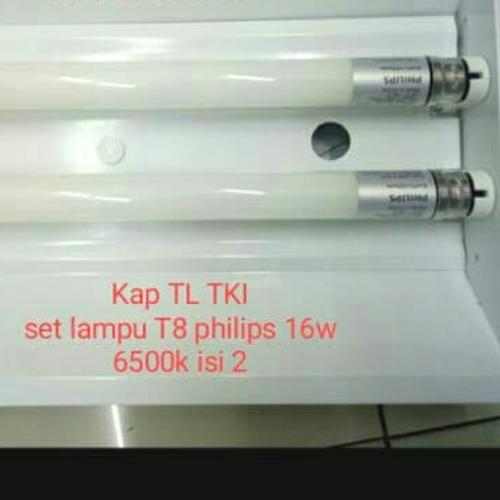 Jual Kap Lampu TKI 2x36 watt led 2x16w LED 120cm Lampu Philips Full Set ...