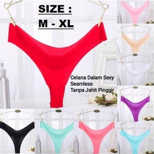 Jual Celana Dalam Wanita Thong Gstring Sexy Seamless Ukuran M-XL Import - Biru Muda, L - Jakarta ...