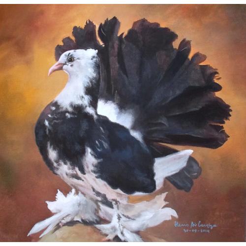 Jual Lukisan Pesona anggun Merpati kipas kualitas tinggi - Kota ...
