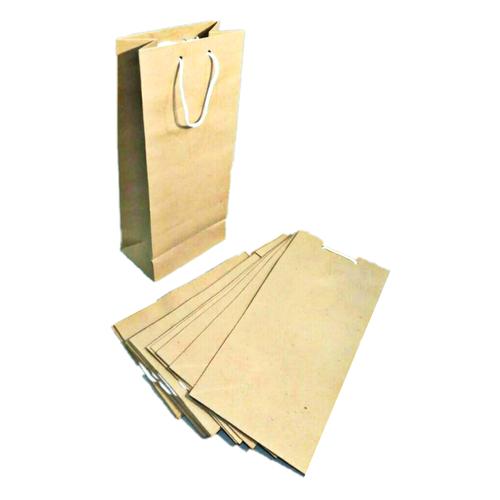 Jual Paper Bag Botol Paper Bag Karton Coklat Polos Tinggi 33cm ...