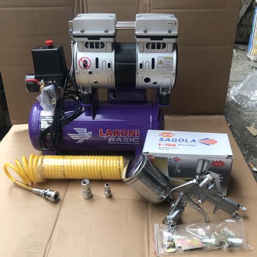 Jual PAKET LENGKAP KOMPRESOR+SPRAY GUN BESAR+SELANG+2PCS KOPLER - Kota ...