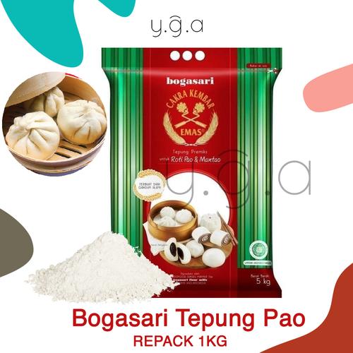 Jual Tepung Bogasari Cakra Kembar Emas Roti Pao dan Mantao REPACK 1KG ...