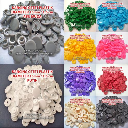 Jual Kancing Cetet Jepret Snap Button Plastik diamater 15mm 1515 Eceran ...