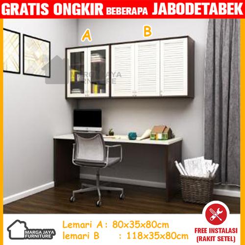 Jual Lemari gantung belajar rak buku kitchen set dinding serbaguna ...