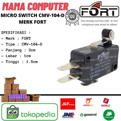 Jual Micro Switch CMV-104-D Saklar Sensor Limit Switch Merk FORT - Kota ...
