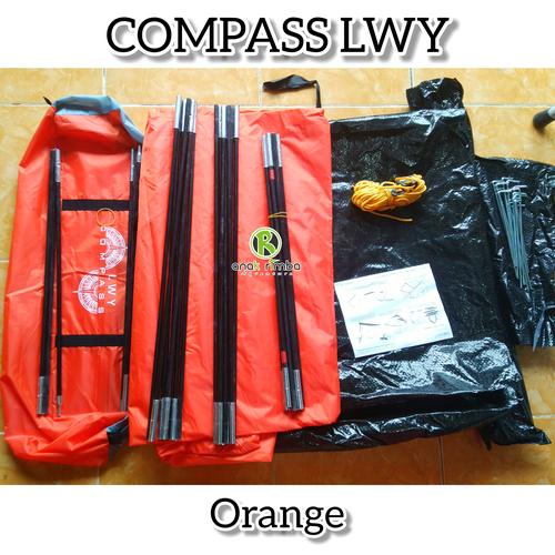 Jual TENDA DOME COMPASS LWY ORANGE Frame Fiber KAP 3-4 ORANG. NOT ...