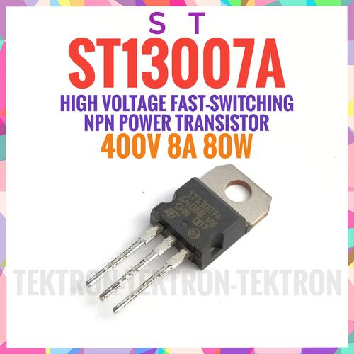 Jual ST ST13007A NPN power transistor ST13007 400V 8A 80W 13007 asli ori - Kota Bandung ...