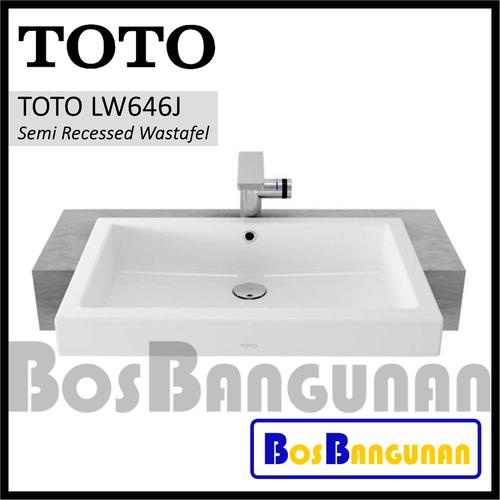 Jual Wastafel Semi Recessed TOTO LW 646 J / Wastafel Meja Setengah ...