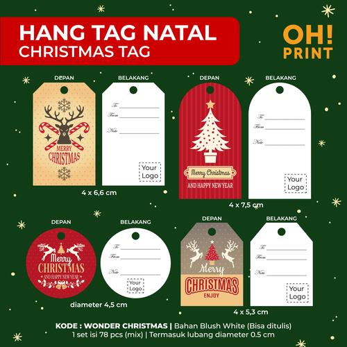Jual Hang Tag Natal Custom Logo - Hang Tag Christmas Custom Logo ...