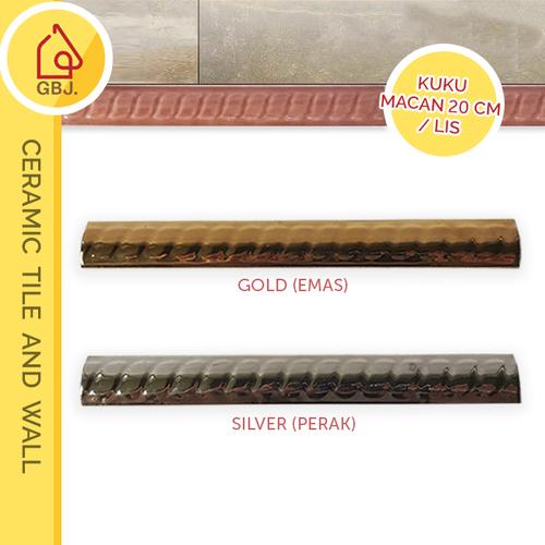 Jual LIST KERAMIK ULIR GOLD DAN SILVER 20 CM / KUKU MACAN KERAMIK / BON BON - Kota Tangerang ...