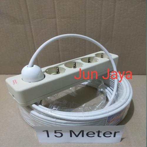 Jual Stop Kontak Jadi Rakitan Kabel 15 Meter + Terminal Uticon 5 Lubang ...