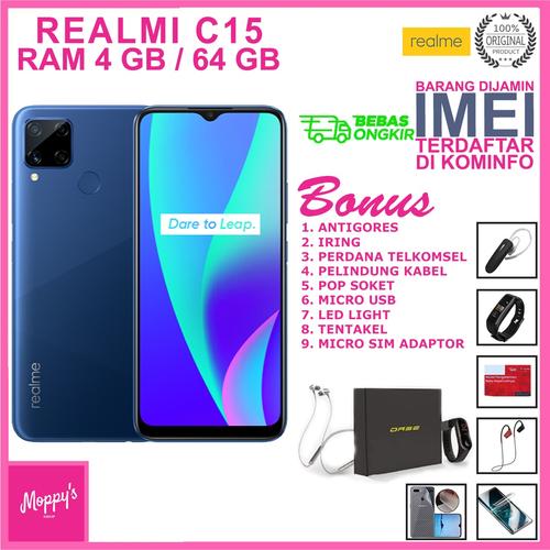 Jual REALME C15 RAM 4GB ROM 64GB GARANSI RESMI REALME INDONESIA - Biru ...