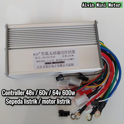 Jual controller sepeda listrik 48v 60v 64v 600w kontroler motor listrik ...