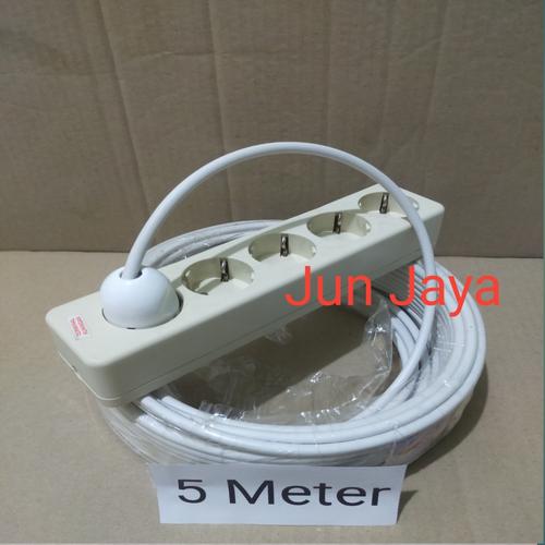 Jual Stop Kontak Jadi Rakitan Kabel 5 Meter + Terminal Uticon 5 Lubang ...