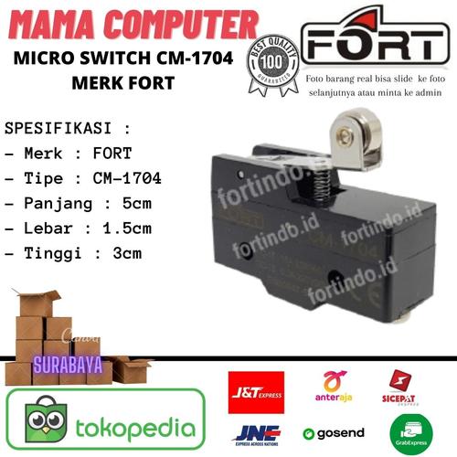 Jual Micro Switch CM-1704 Saklar Sensor Limit Switch Merk FORT - Kota ...