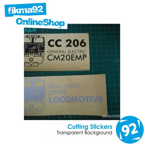 Jual Stiker Lokomotif CC 206 GE CM20EMP Real Men Drive Locomotif - Kab ...