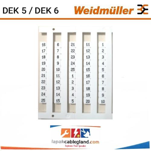 Jual Terminal Marking DEK 5 for WEIDMULLER WDU 2.5 - 1 strip isi 50 ...