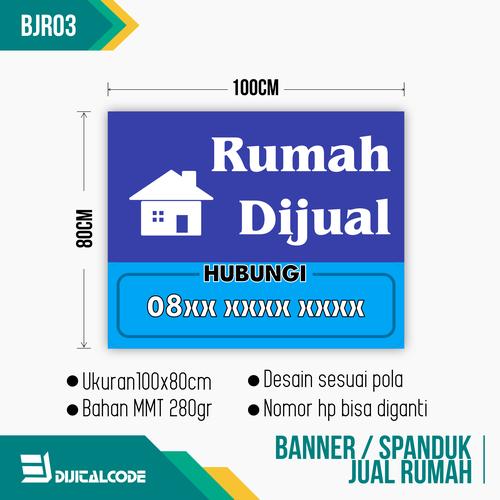 Jual BJR03 Spanduk Banner Rumah 100x80cm - Kota Medan - DijitalCODE ...