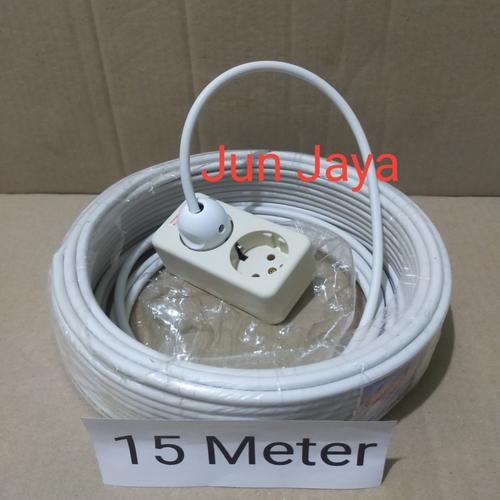 Jual Stop Kontak Jadi Rakitan Kabel 15 Meter + Terminal Uticon 2 Lubang ...