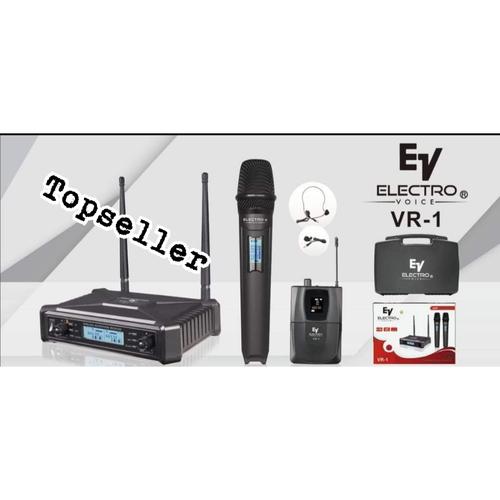 Jual MIC WIRELESS EV Electro VOICE VR1 ORIGINAL PEGANG CLIP ON+HEADSET ...