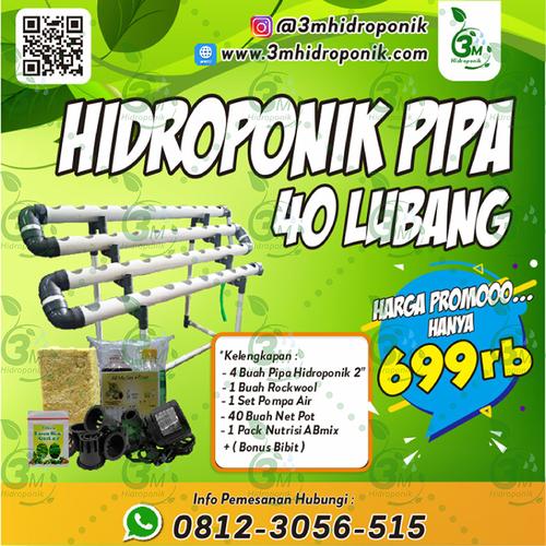 Jual PAKET INSTALASI HIDROPONIK SET STARTER KIT DFT 40 LUBANG 2 In ...