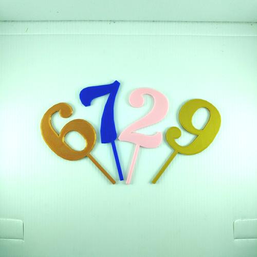 Jual Cake Topper Angka 3D Custom Model Calistoga - Kuning, 0 - Kota ...