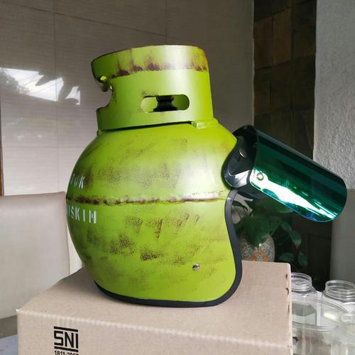 Jual Helm Retro Bogo Dewasa Helm Gas LPG 3kg Dengan kaca datar pelangi ...