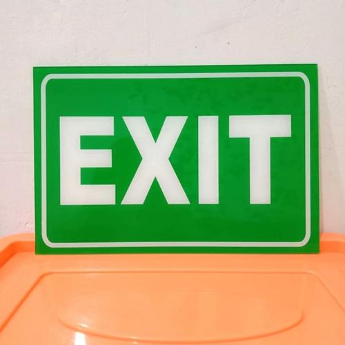 Jual RAMBU SIGN AKRILIK EXIT ACRYLIC TANDA KELUAR SAFETY SAFETI K3 ...