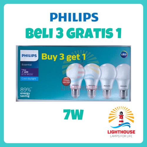 Jual Paket Hemat Philips Essential Led 7W Putih Multipack - Kota ...