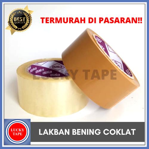 Jual LAKBAN BENING COKLAT 2" INCH 48MM 90 YARD ISOLASI MURAH SETARA DAIMARU - Bening - Jakarta ...