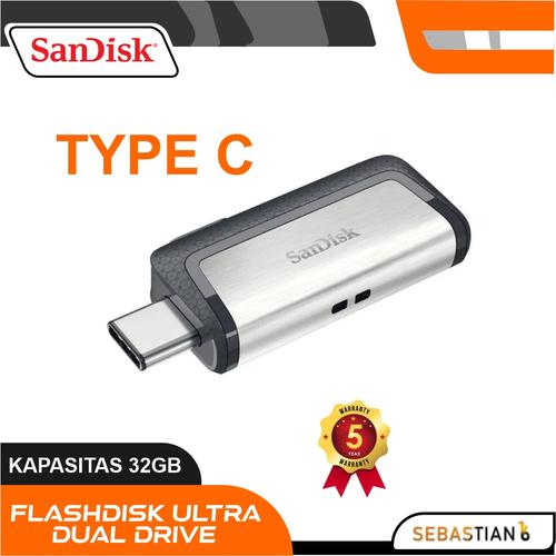 Jual Flashdisk Sandisk OTG 32Gb USB Type C Original Flash Disk Dual ...