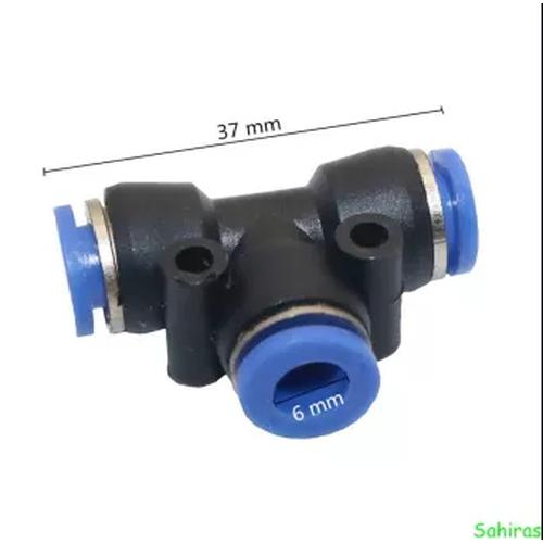 Jual Pneumatic Quick Fitting Tube Connector Tee T Cabang 3 Selang 6mm ...