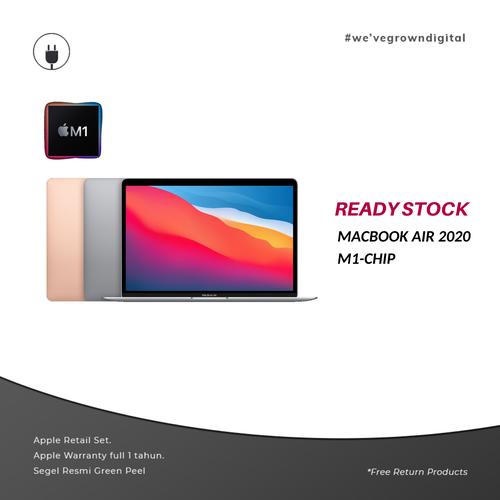Jual Macbook Air 2020 13” M1 Chip 256GB 8C CPU 7C GPU 16C Grey Gold Silve - Resmi inter, MGN63 ...