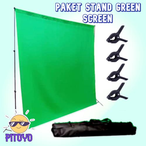Jual Stand Backdrop Studio Foto 3 Meter / Stand Background 3m Green ...
