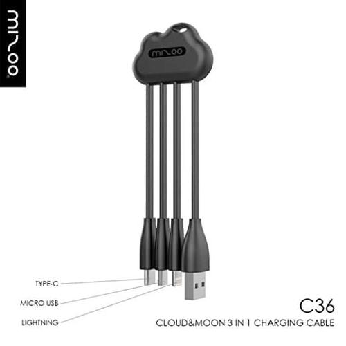 Jual Kabel Data 3 in 1 Mizoo D36 3 in 1 Data Cable Micro Iphone Type C ...