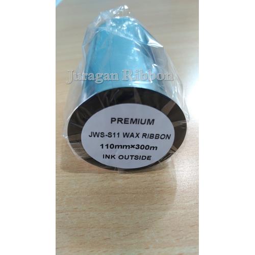 Jual Premium WAX 110 X 300 out Barcode Ribbon printer Label High ...