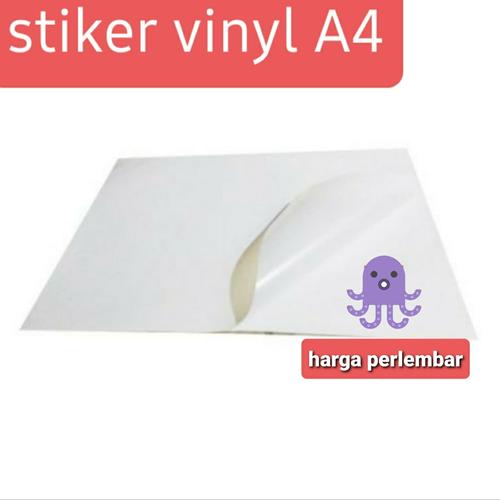 Jual Stiker Vinyl Inkjet A4 kertas stiker label produk packaging print ...