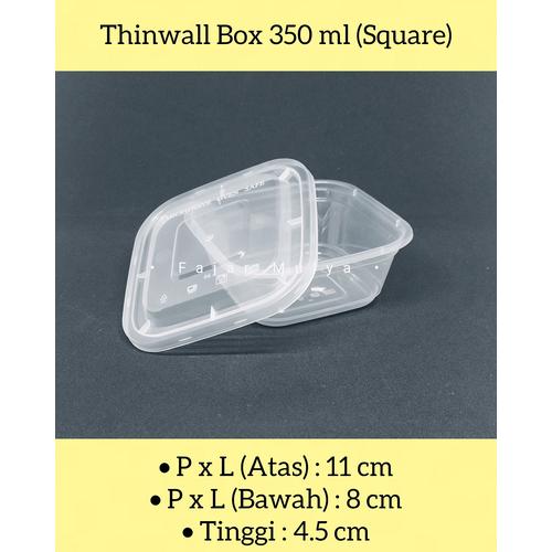 Promo Food Container Kotak Makan Plastik Thinwall Box 350 Ml Kotak