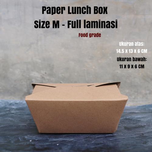 Jual LUNCH BOX PAPER - KOTAK NASI - BOX NASI - FOOD GRADE - FULL ...